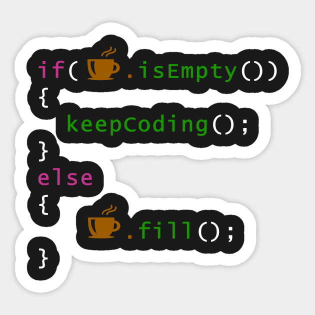 Coffee code - programming - Coffeecode - Sticker | TeePublic